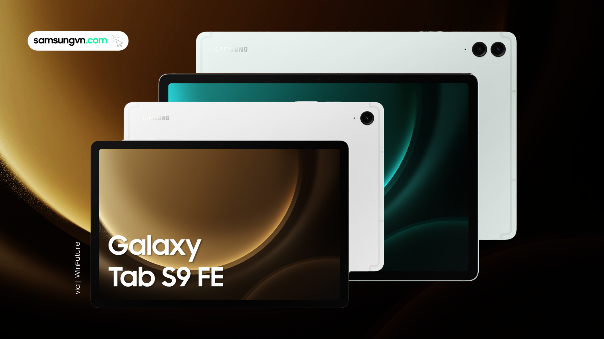 Hình ảnh render bộ đôi Galaxy Tab S9 FE & Tab S9 FE+ lộ diện