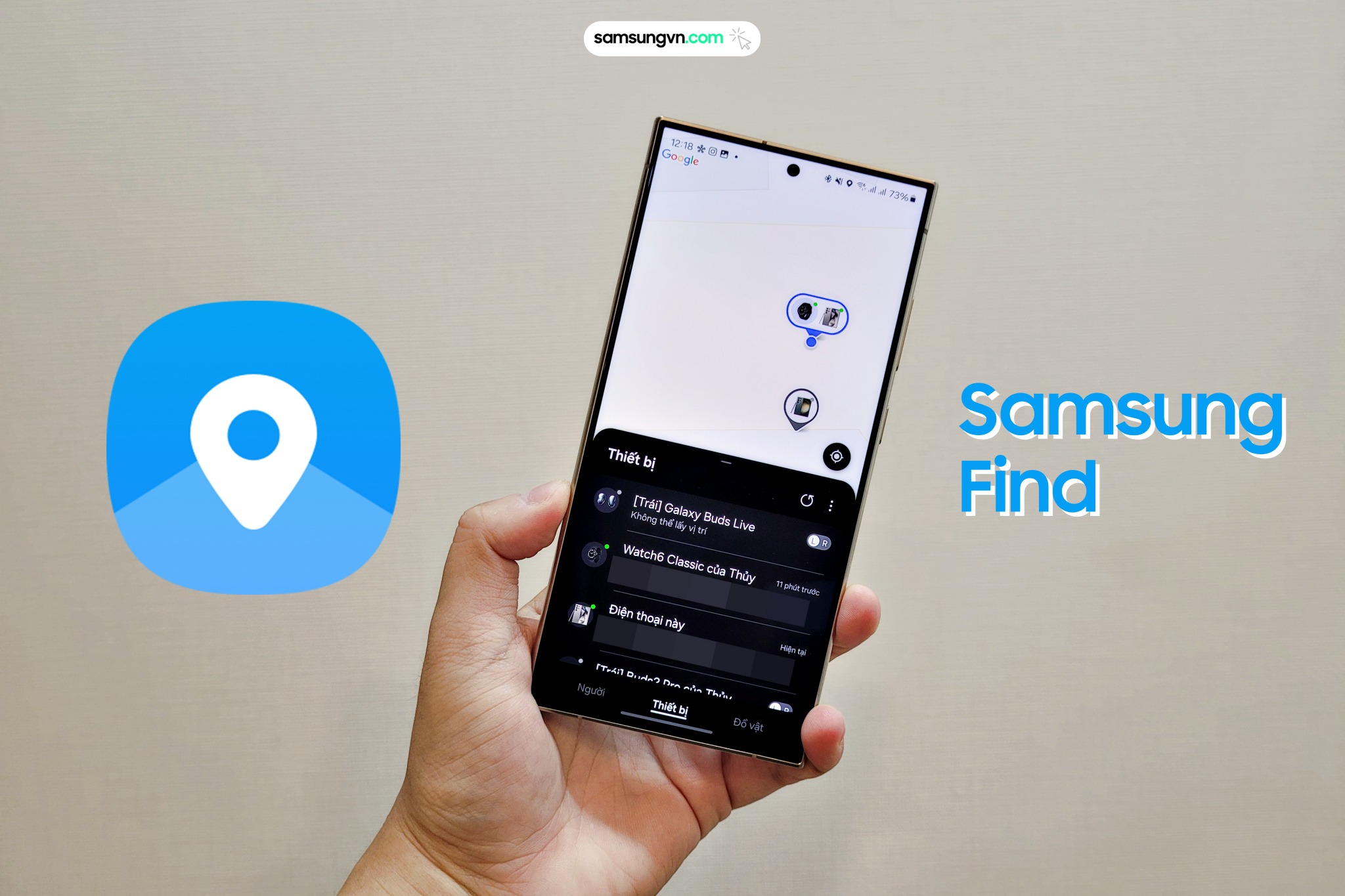 Trên One UI 6.1, SmartThings Find đã được thay thế bằng Samsung Find mới